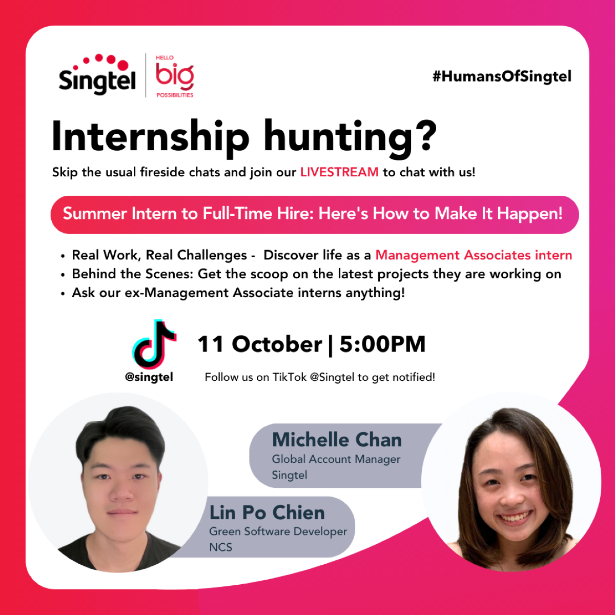 Singtel Management Associate Programme Internship Livestream - NUS ...