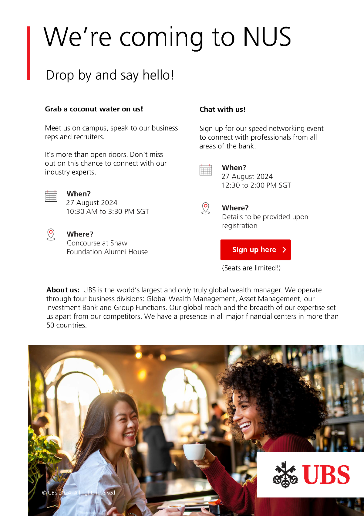 UBS Roadshow - Networking Session at NUS - NUS Centre for Future-ready ...