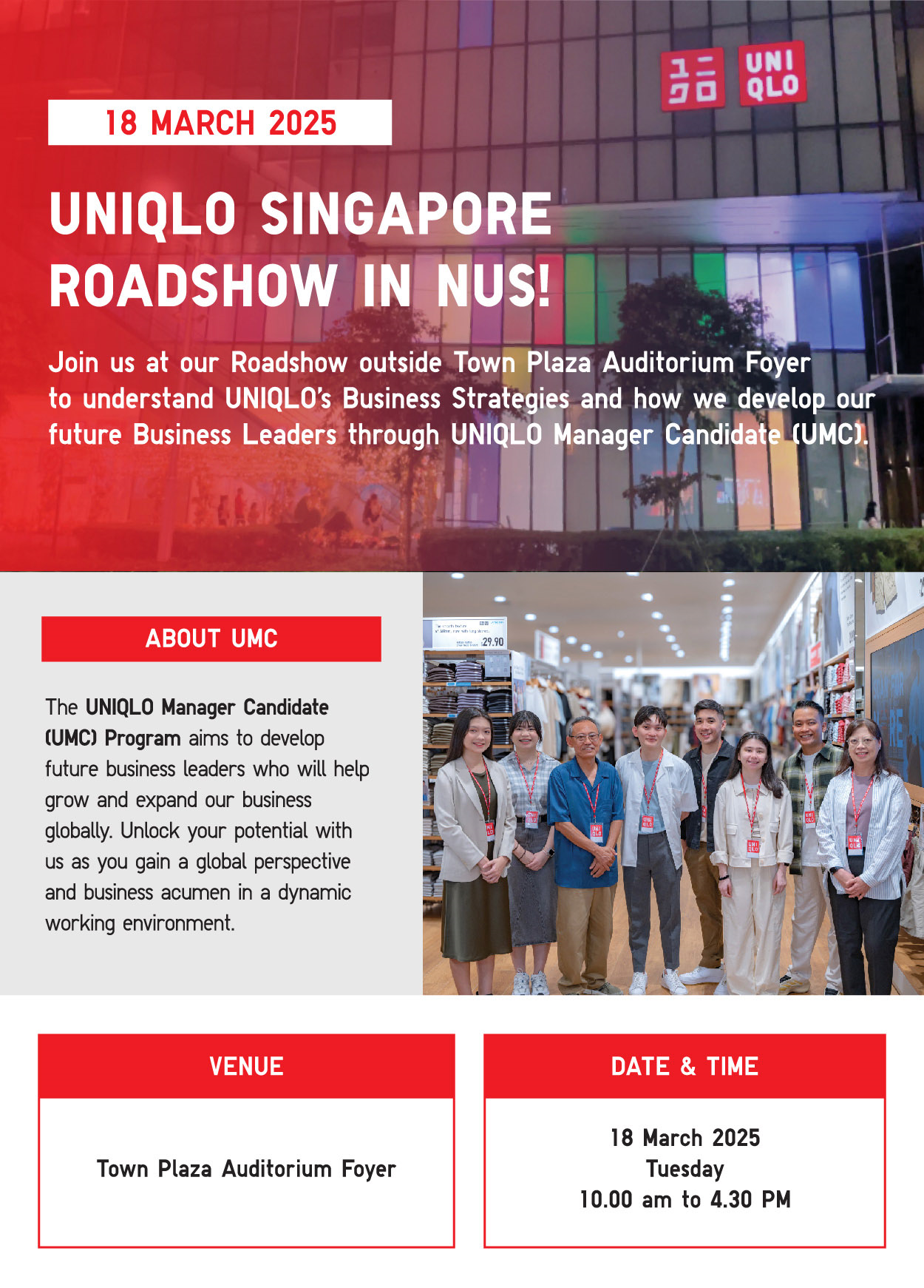UNIQLO UMC Roadshow - NUS Centre for Future-ready Graduates