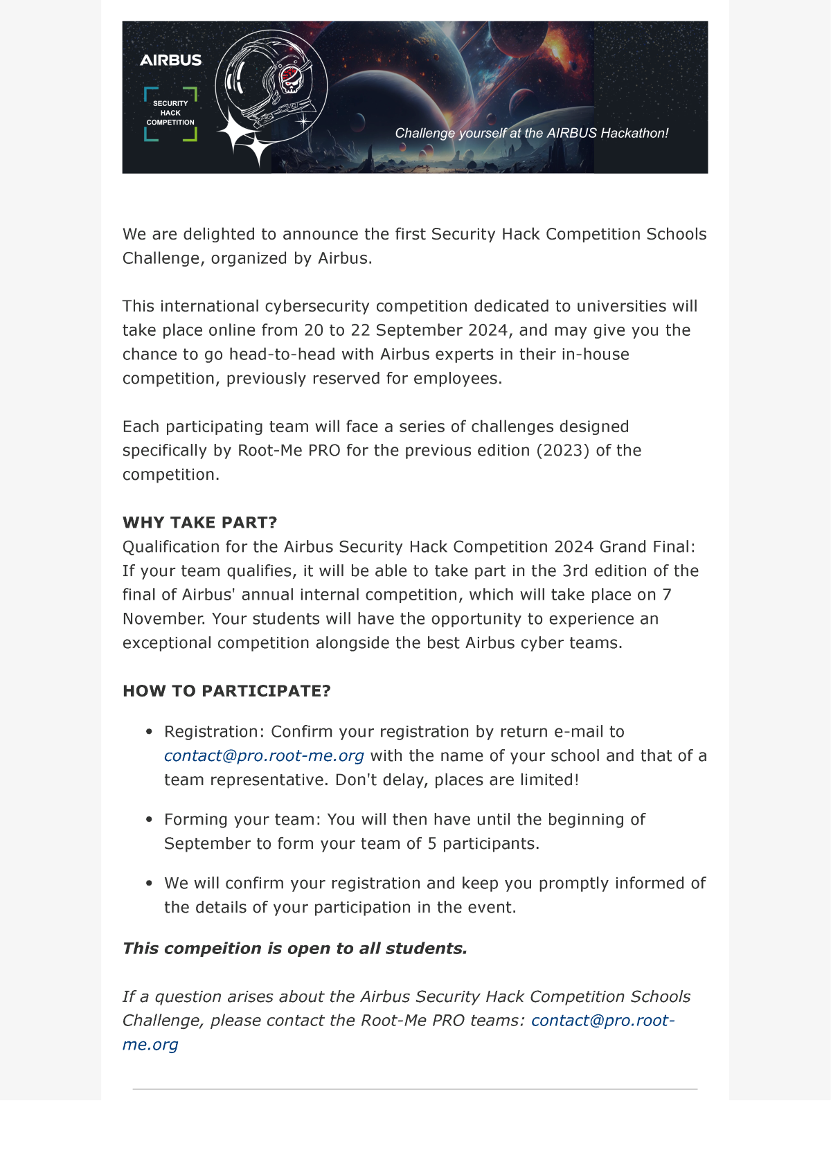 Airbus Security Hack Competition Schools Challenge 2024 - NUS Centre ...