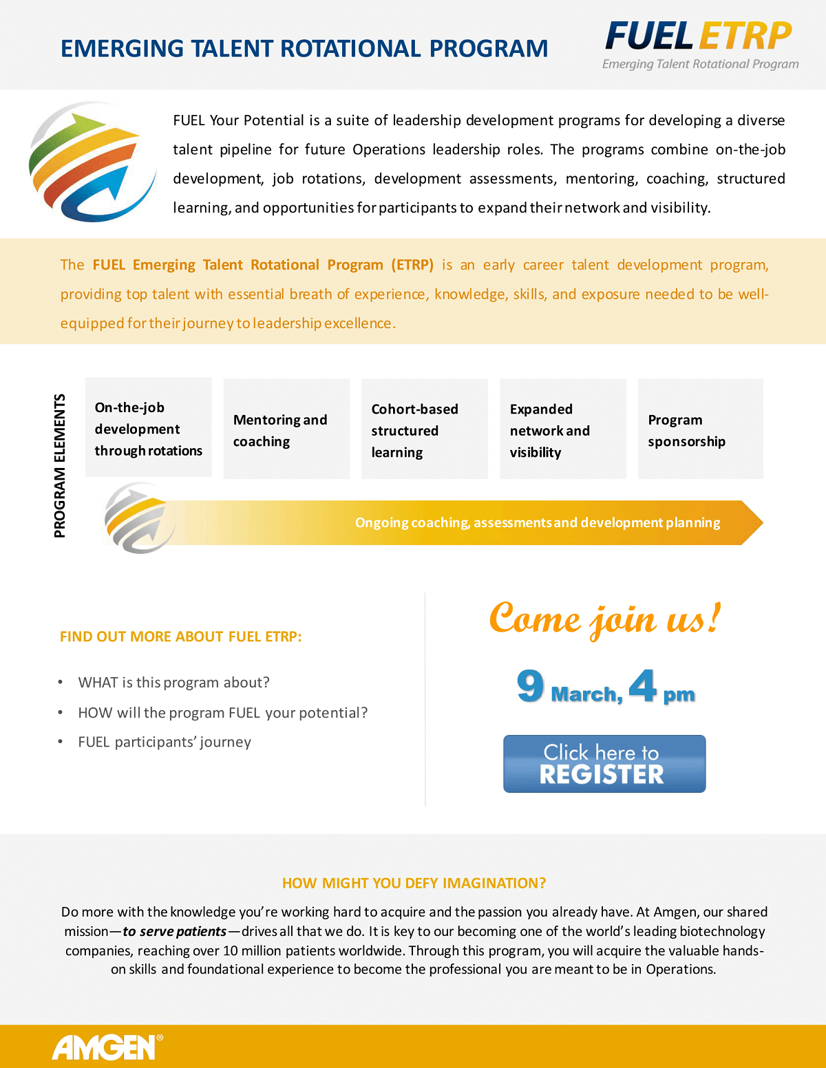 Amgen FUEL Emerging Talent Rotational Program Talk - NUS Centre for ...