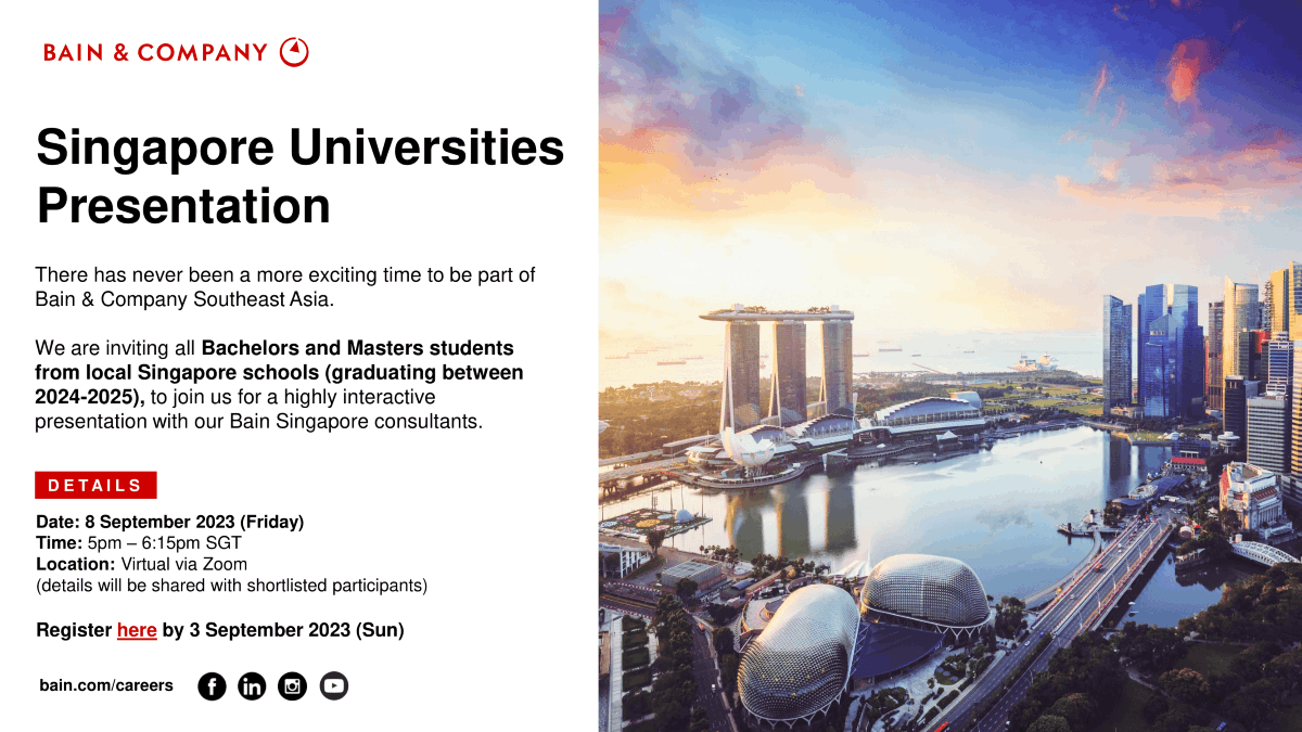 Bain & Company Singapore Universities Presentation - NUS Centre for ...