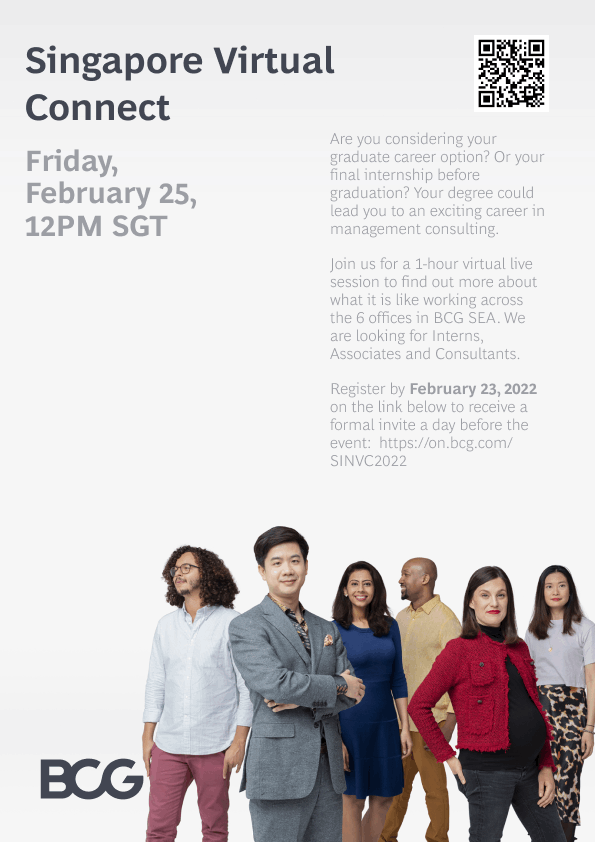 BCG Singapore Virtual Connect - NUS Centre for Future-ready Graduates