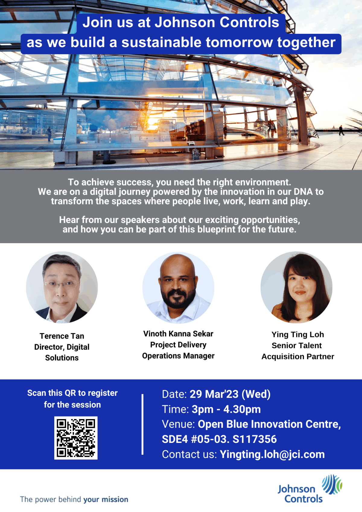 Building a sustainable future with Johnson Controls - NUS Centre for ...