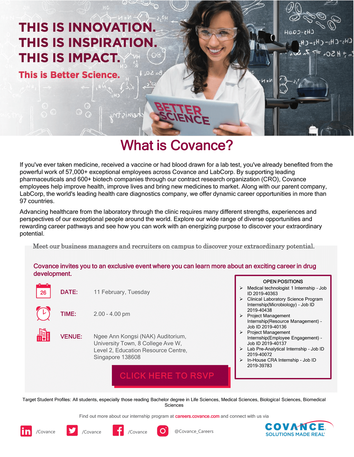 Labcorp Singapore Open Day - NUS Centre for Future-ready Graduates