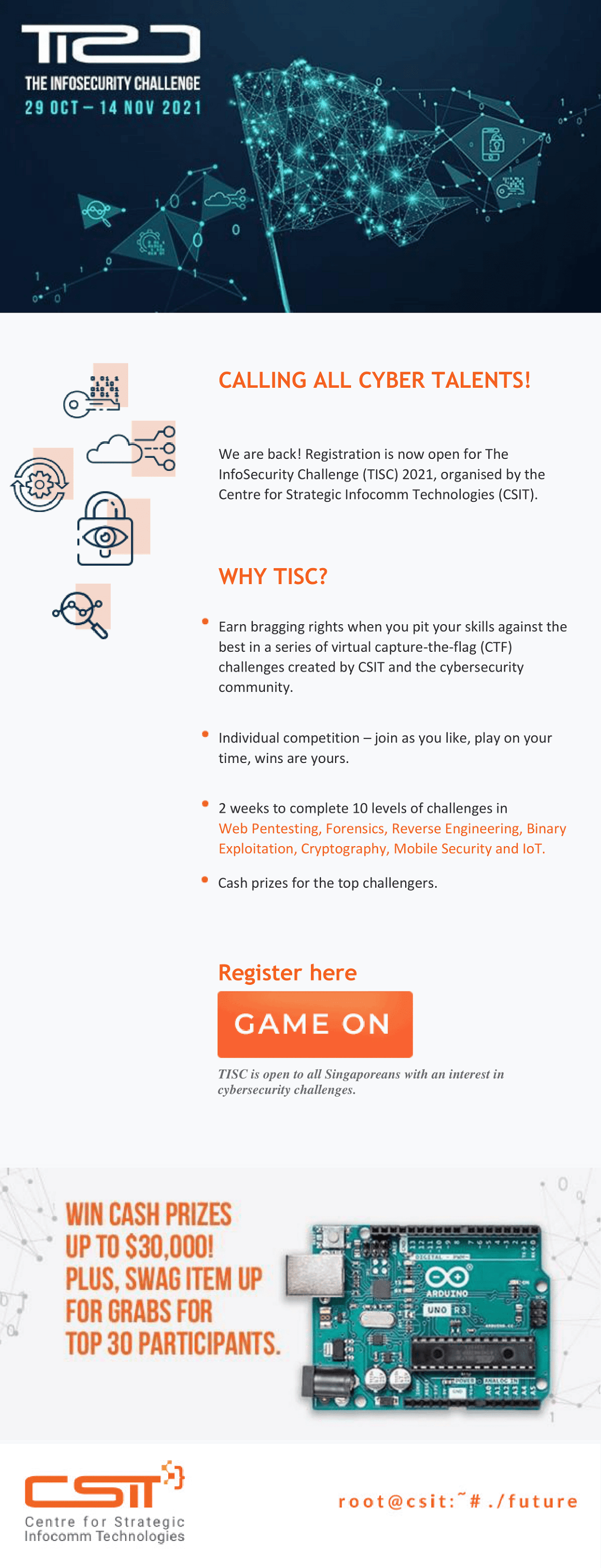 CSIT The InfoSecurity Challenge (TISC) 2021 - NUS Centre for Future ...