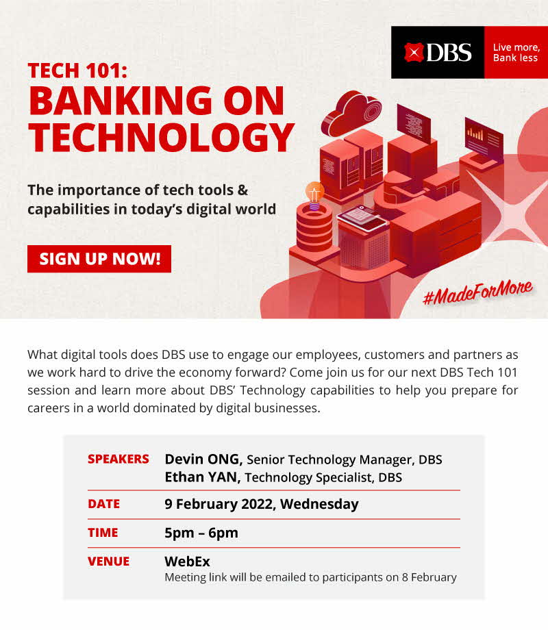 DBS Tech 101: Banking on Technology - NUS Centre for Future-ready Graduates