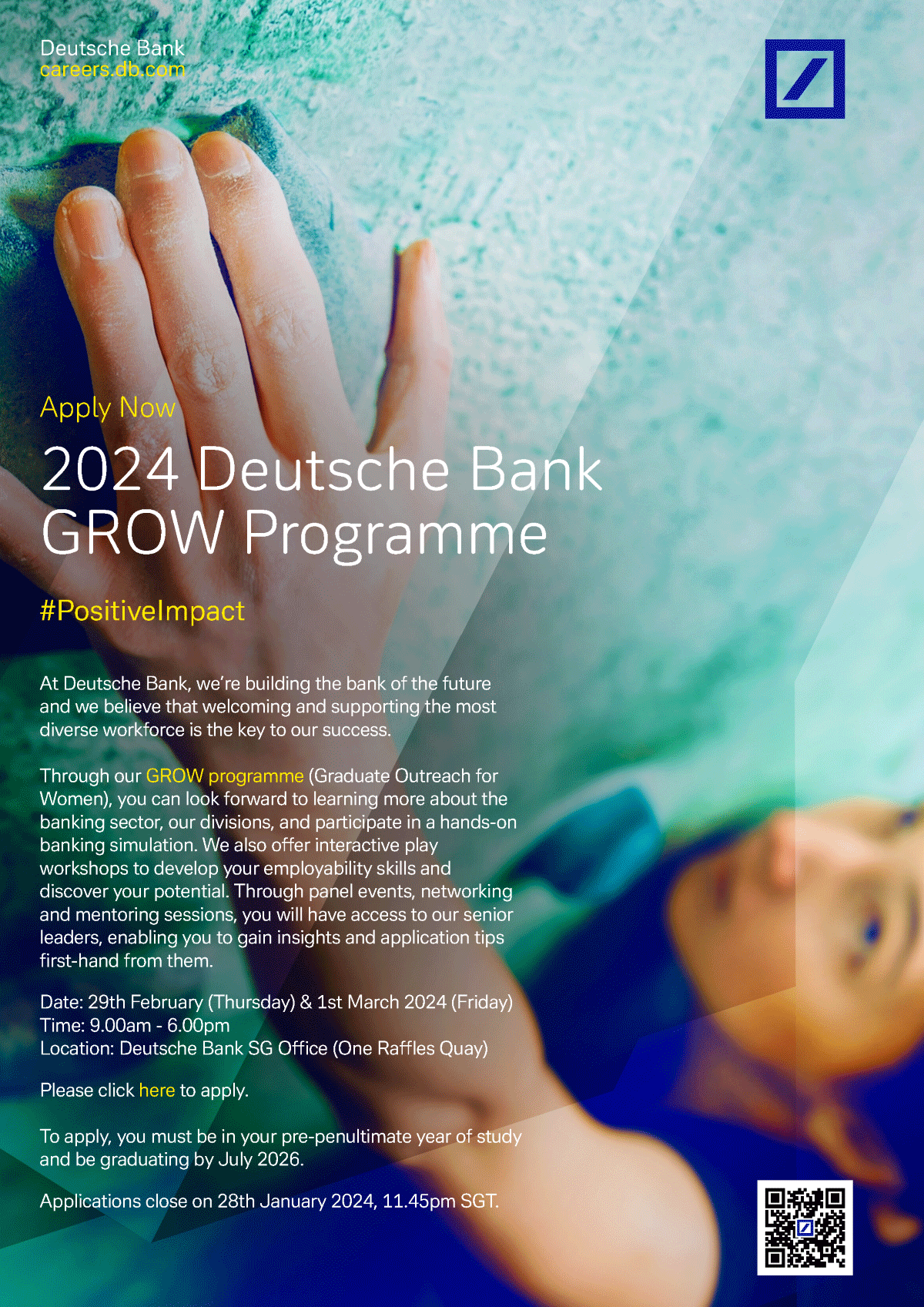 Deutsche Bank Graduate Outreach for Women (GROW) Programme 2024 - NUS ...