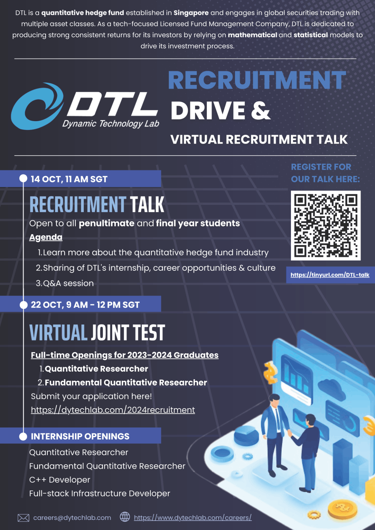 DTL Recruitment Drive & Virtual Recruitment Talk - NUS Centre for ...