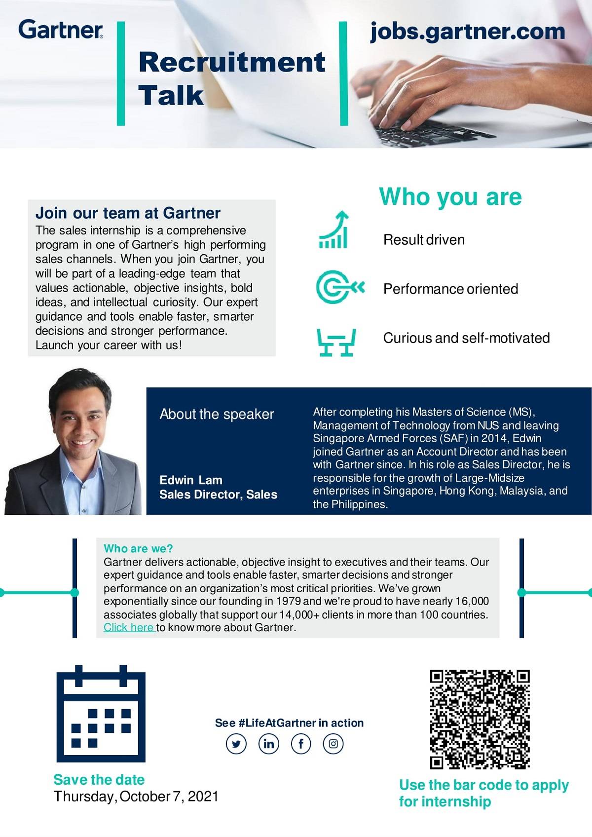 NUS Internship Day 2021: Gartner Recruitment Talk / Information Session ...