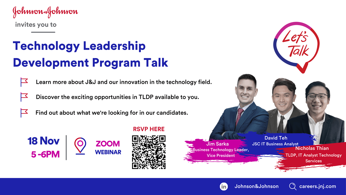 Johnson & Johnson Technology Leadership Development Program Talk - NUS ...