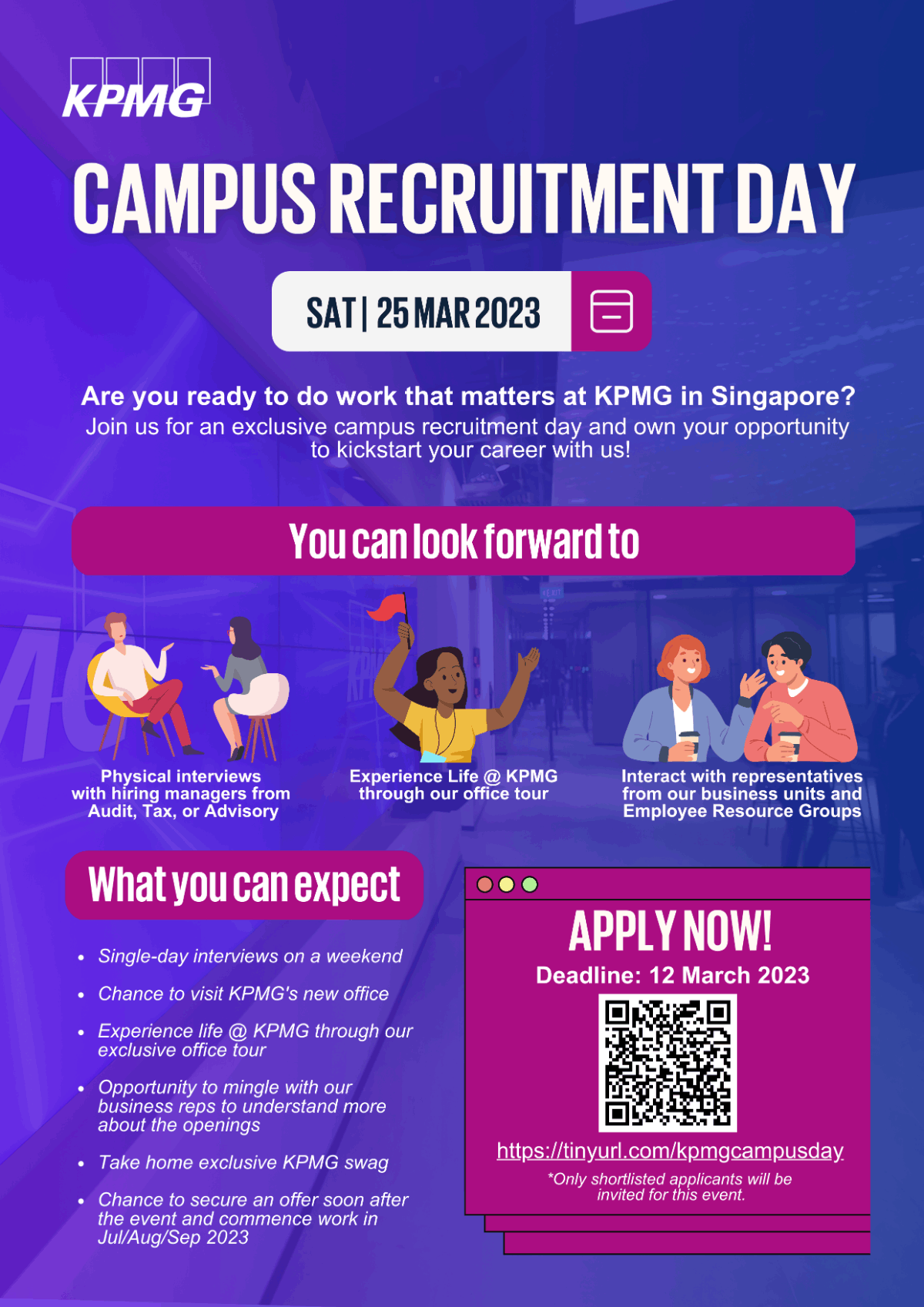 KPMG Campus Recruitment Day - NUS Centre for Future-ready Graduates