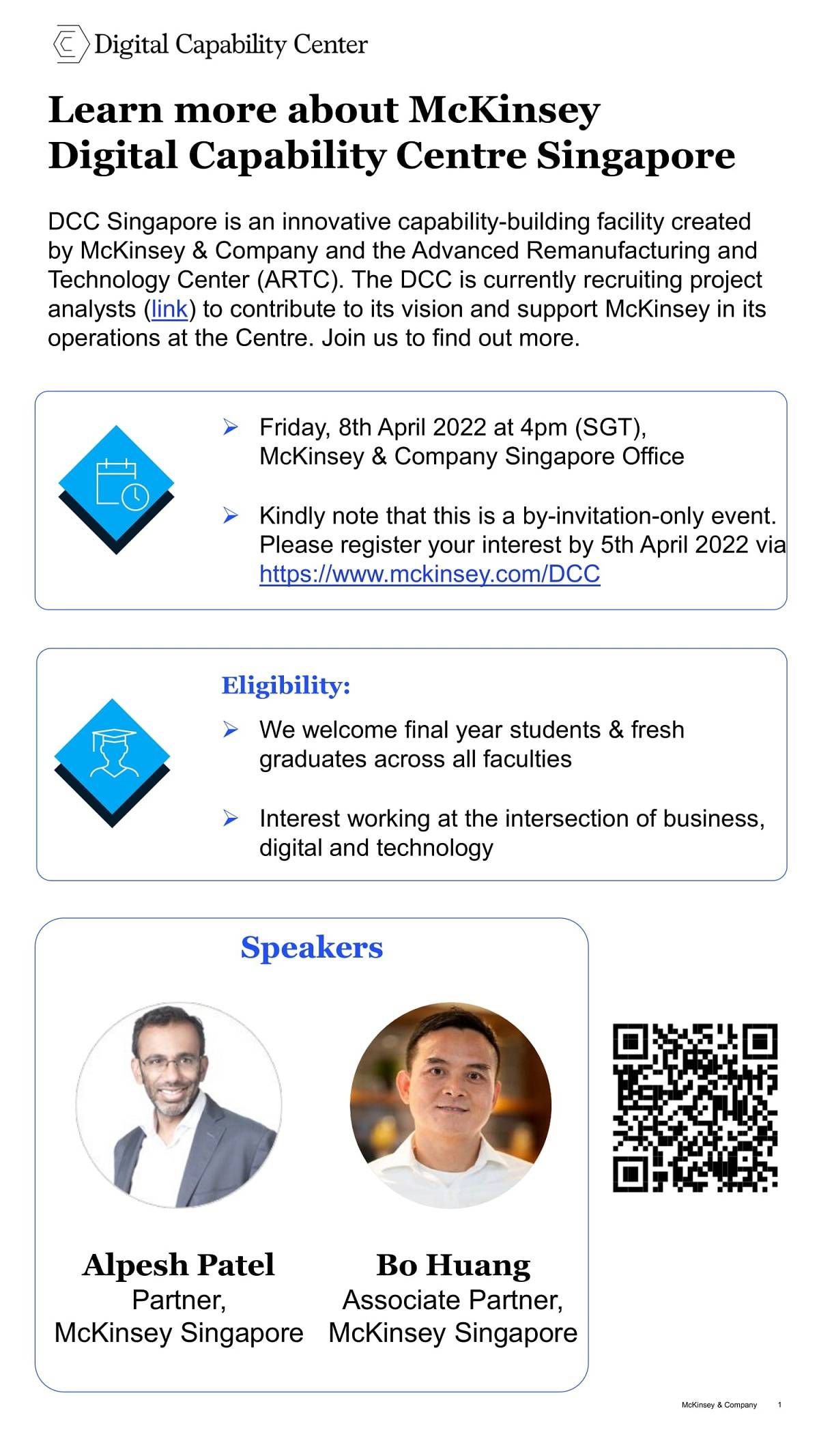McKinsey Digital Capability Centre Singapore - NUS Centre for Future ...