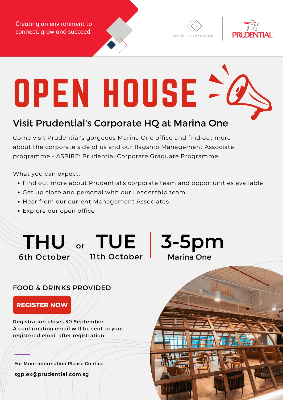 Open House – Visit Prudential's Corporate HQ at Marina One - NUS Centre ...