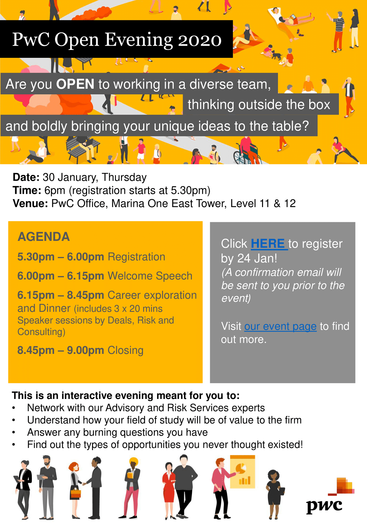 PwC Open Evening 2020 - NUS Centre for Future-ready Graduates