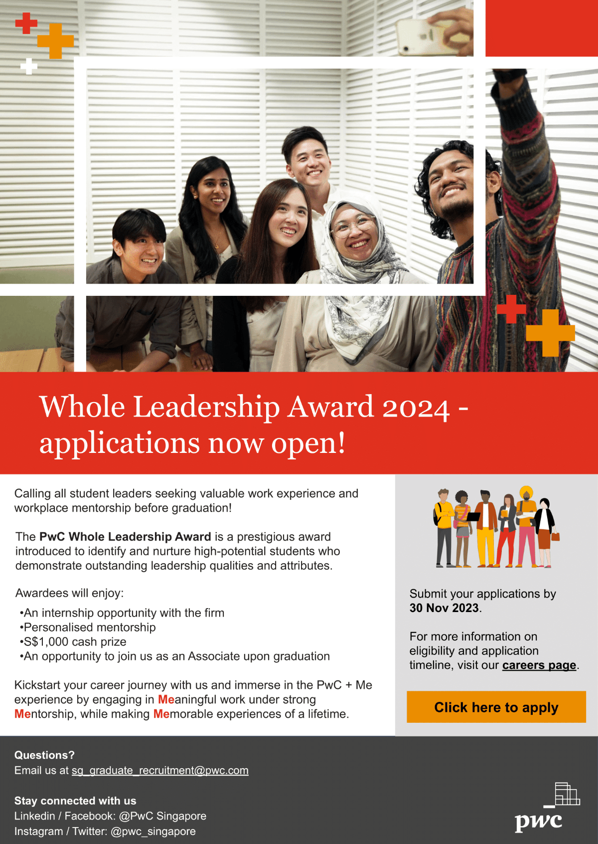PwC Whole Leadership Award 2024 - NUS Centre for Future-ready Graduates