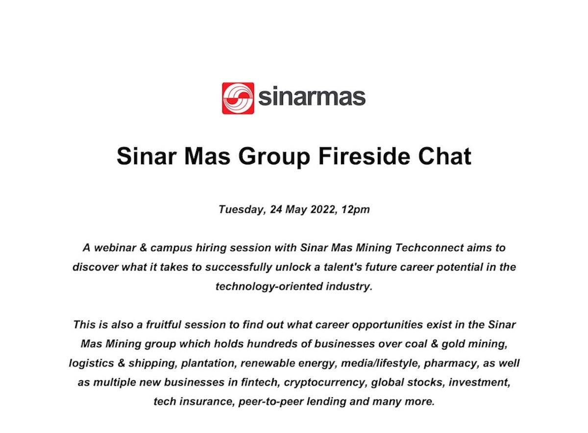 Sinar Mas Fireside Chat - NUS Centre for Future-ready Graduates