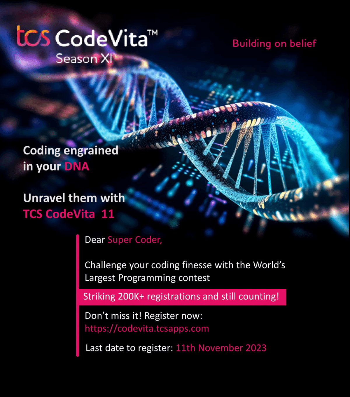 TCS CodeVita Season XI - World's Largest Programming Competition is Back! - NUS Centre for ...