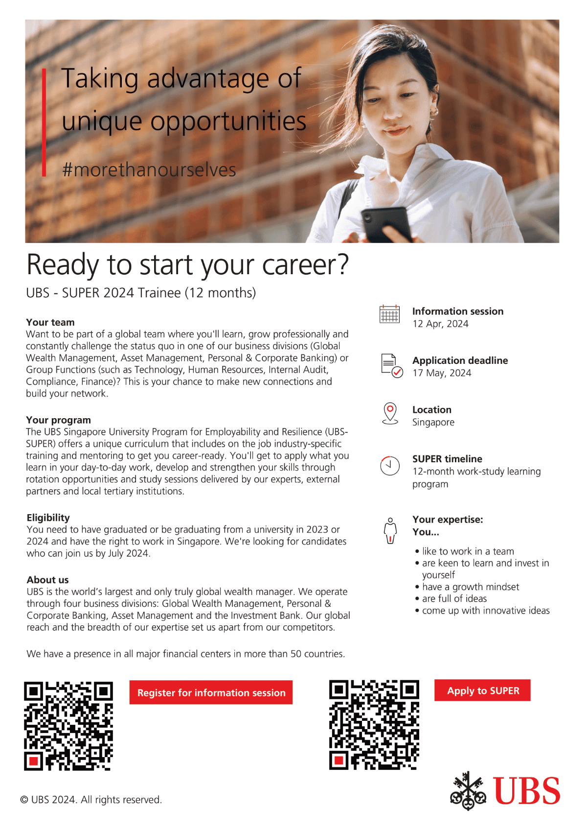 UBS - SUPER 2024 Trainee Information Session - NUS Centre for Future ...