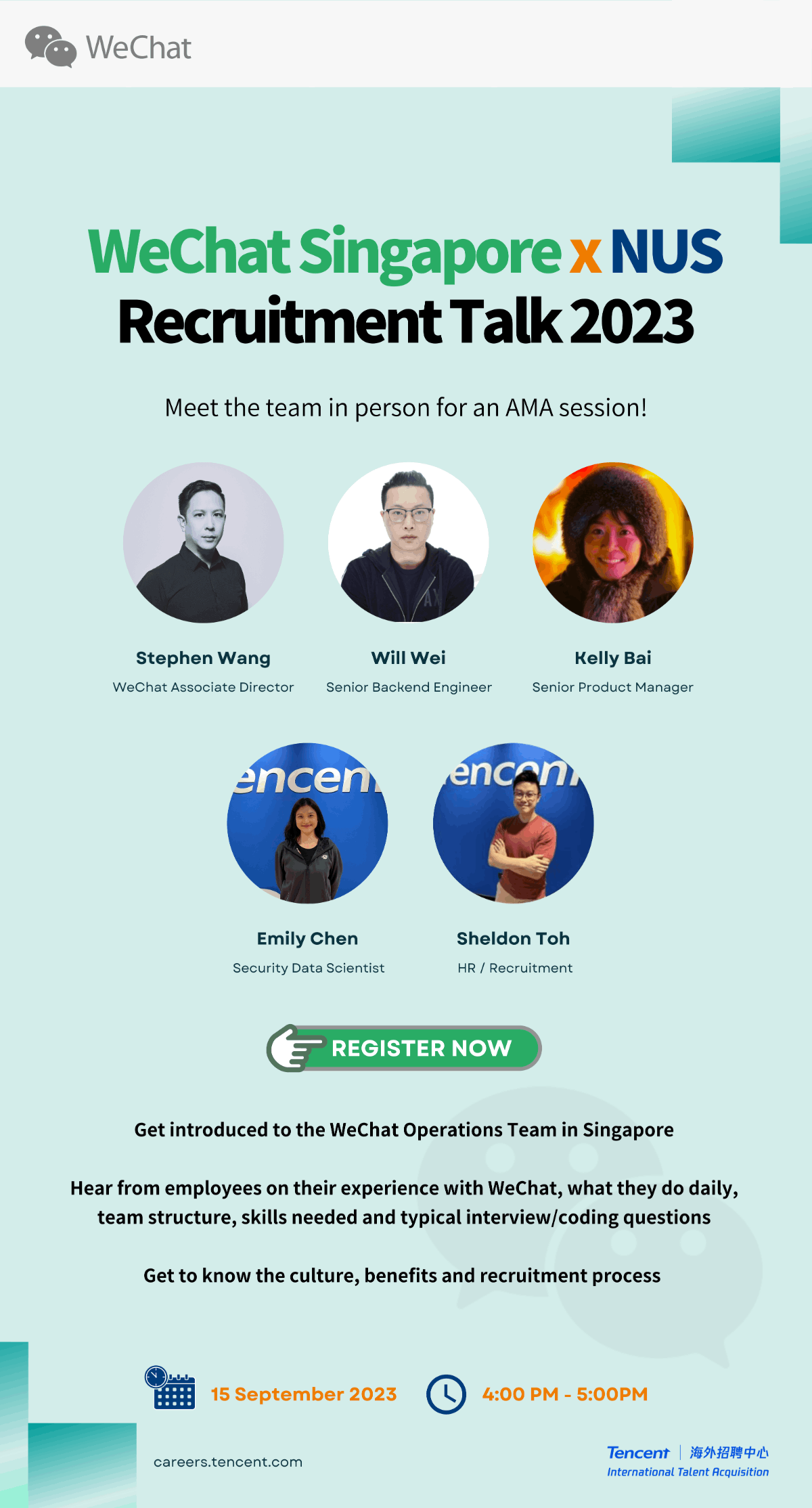 Wechat Recruitment Talk 2023 - NUS Centre for Future-ready Graduates