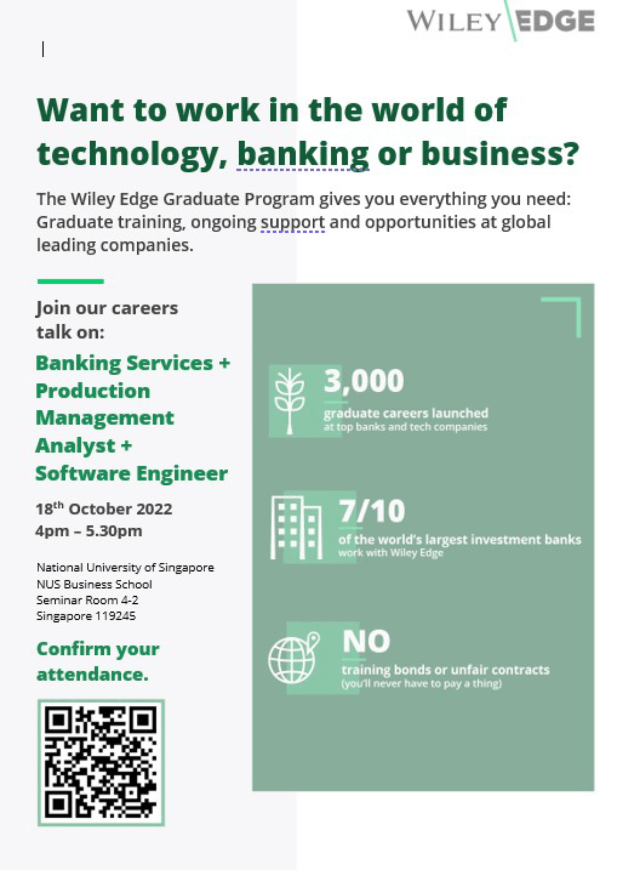 Want to work in the world of technology, banking and business? - NUS ...