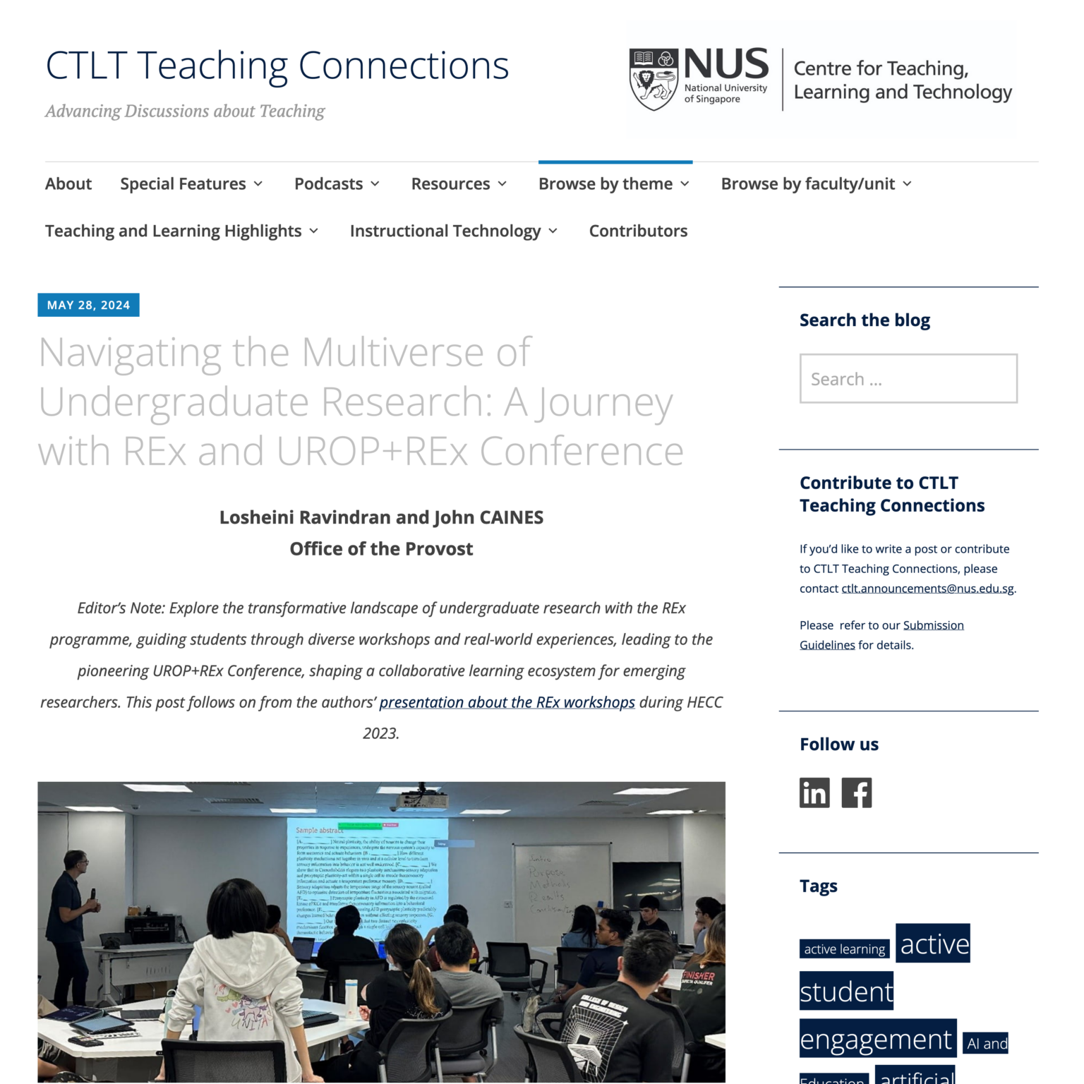 NUS Undergraduate Research – UROP
